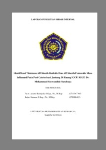 Identifikasi Tindakan Aff Sheath Radialis Dan Aff Sheath Femoralis Masa ...